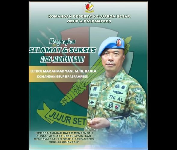 Profil Letkol Mar Ahmad Yani, AAL 2006, Promosi Komandan Grup B Paspampres