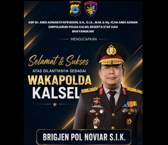 Profil Brigjen Pol Noviar, Akpol 1994, Resmi Menjabat Wakapolda Kalsel